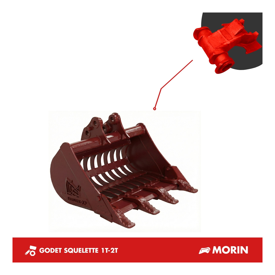 GODET SQUELETTE 600MM 1T-2T - MORIN M0